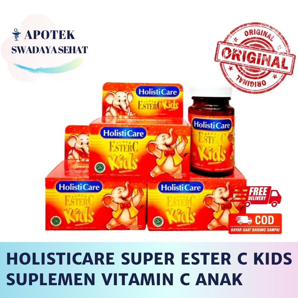 Jual HOLISTICARE SUPER ESTER C Kids Botol Isi 30 Tablet - Vitamin C ...