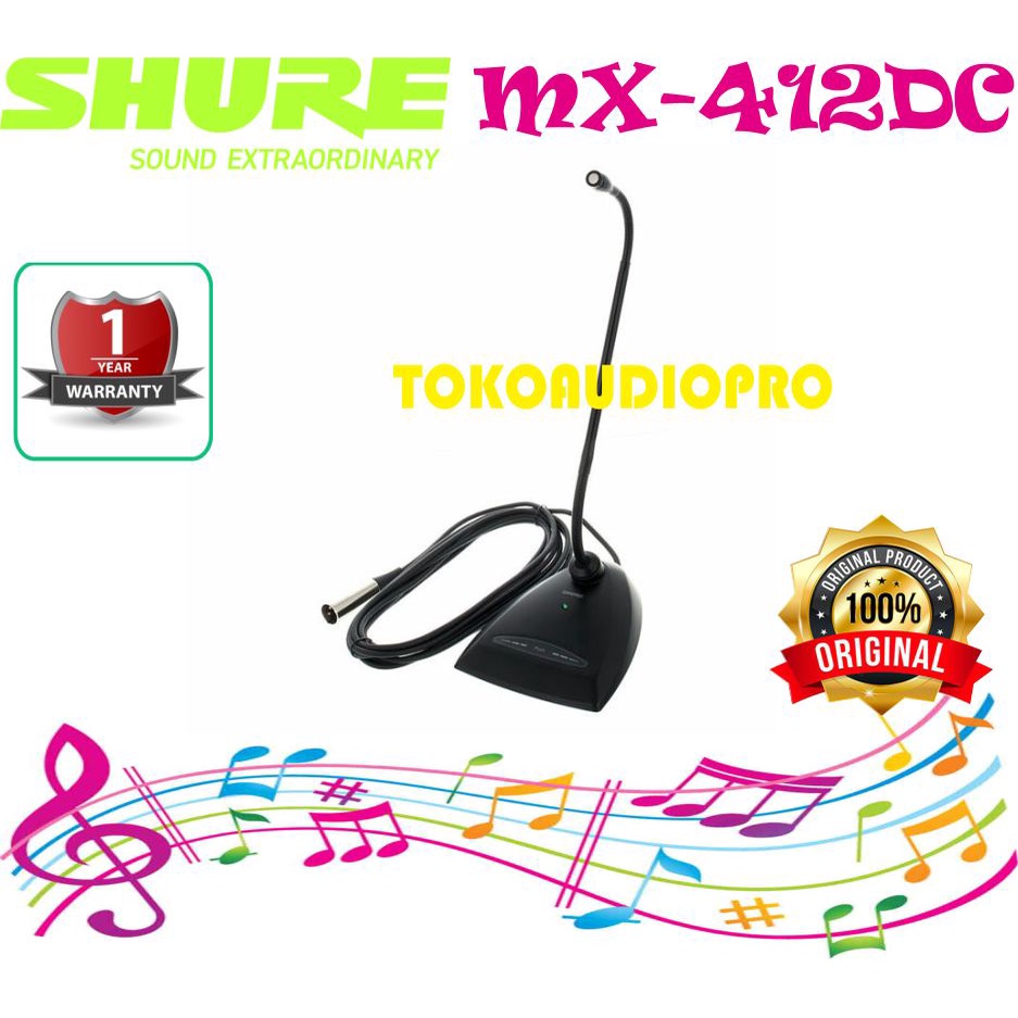 Jual Shure MX412DC Desktop-Mounted 12" Cardioid Gooseneck Microphone | Shopee Indonesia