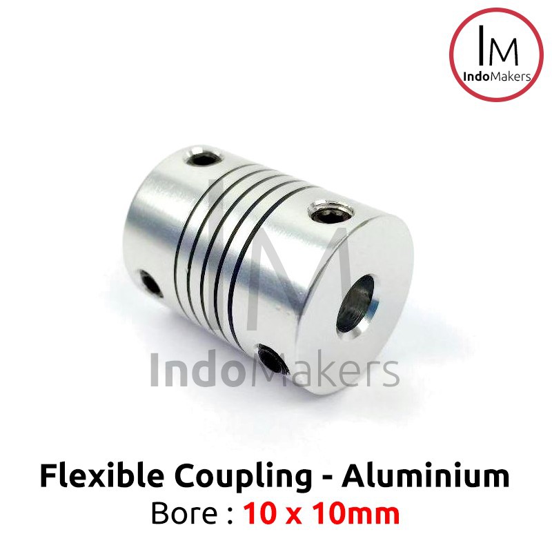 Jual Flexible Coupling 10x10mm Coupler Alumunium D19 L25 | Shopee Indonesia