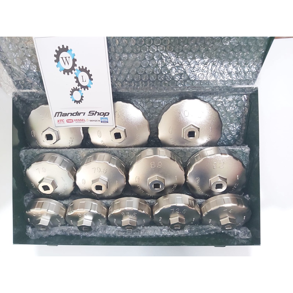 Jual KUNCI OLI FILTER MANGKOK SET 12PC KTC ORIGINAL JAPAN AVSA-12A ...
