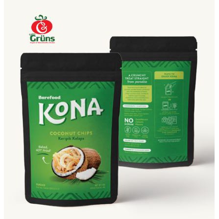 Jual Barefood Kona Pandan Coconut Chips Keripik Kelapa Pandan 60GR ...