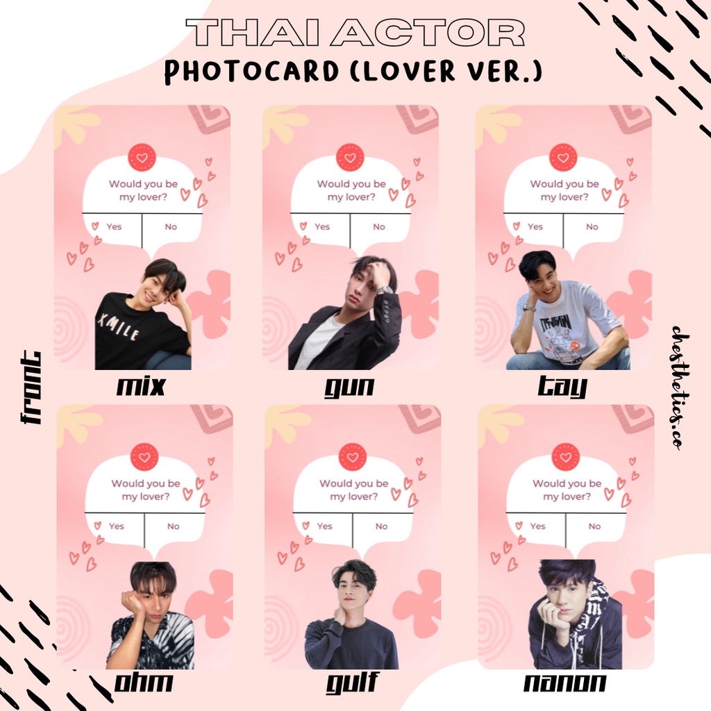 Jual Aktor Thai Actor Deco Photocard Lover Ver. (Bright, Win, Mew, Gulf ...
