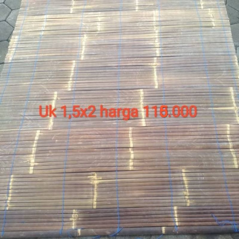 Jual Anyaman/tirai/kerai/kere bambu Wulung ukuran 1,5x2 m | Shopee ...