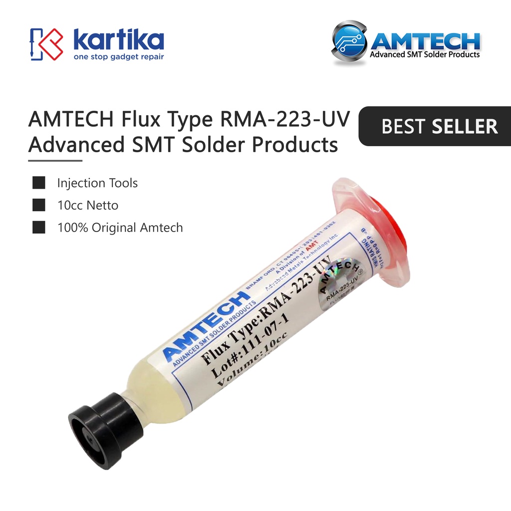 Jual AMTECH RMA-223-UV BGA Solder Paste Flux for Phone BGA Reballing ...