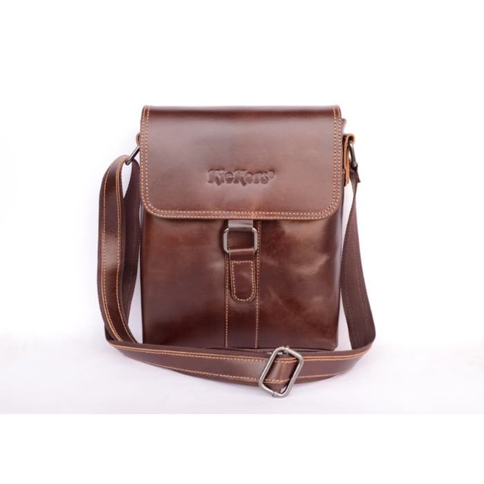 Jual Tas selempang pria kulit asli TKC-23 kickers - TAS KICKERS Cokelat ...