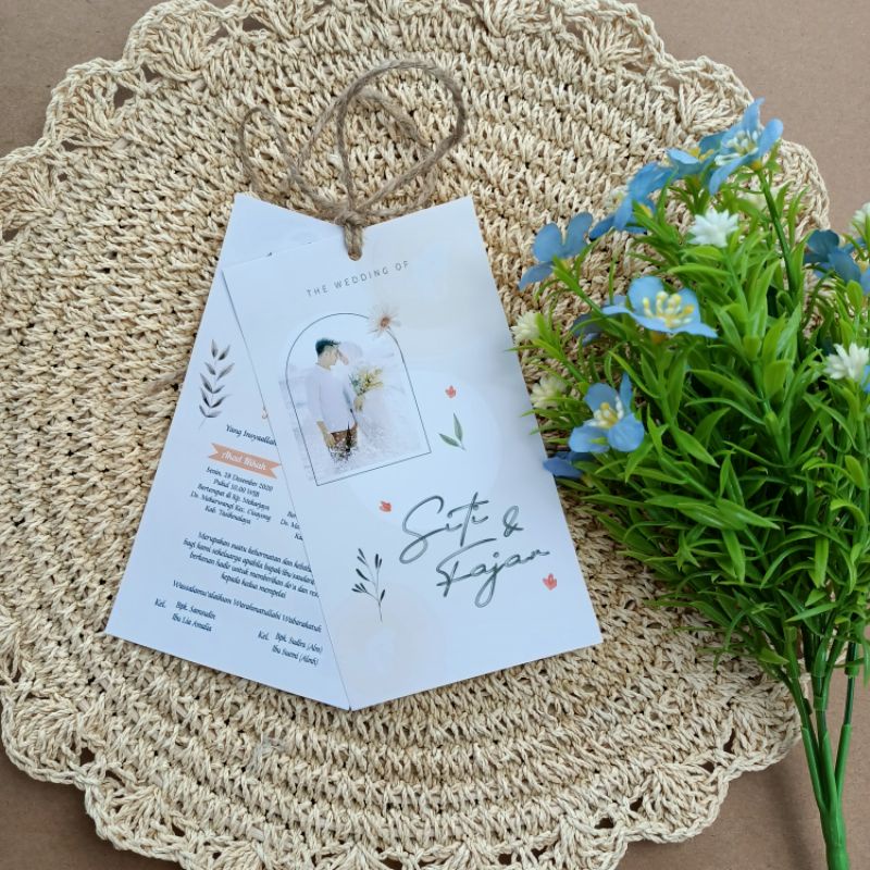 Jual Undangan hangtag undangan viral undangan custom | Shopee Indonesia