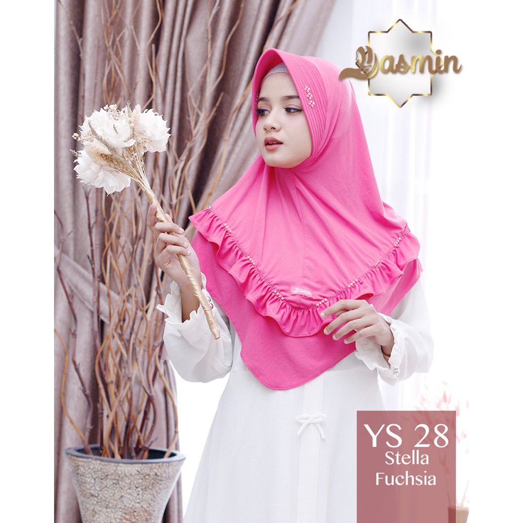 Jual Jilbab Instant Hana Ruffle Yasmin Hijab Ys 28 Hijab instan | Shopee Indonesia