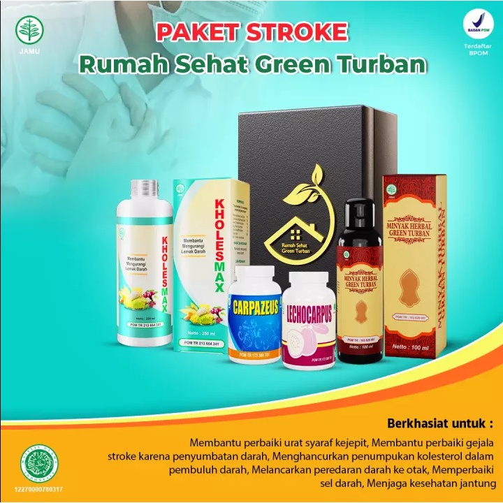 Jual Obat Stroke Green Turban Setroke Struk Setruk Lumpuh Sebelah Saraf ...