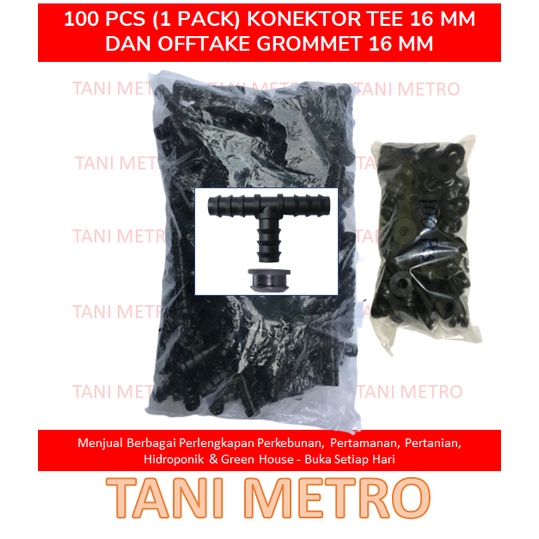 Jual 100 Pcs Konektor Tee 16mm Offtake Grommet 16 mm Selang 16mm Pipa ...