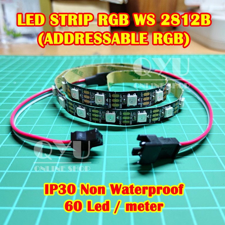 Jual LED Strip WS2812B Addressable RGB / ARGB 5050 5v - ip30 - 60 Led/m ...