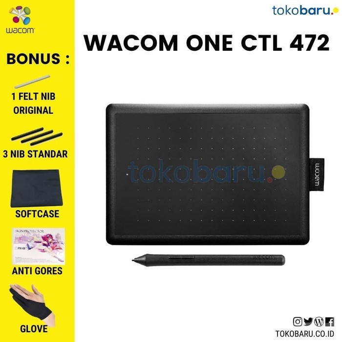 Jual Wacom One small CTL-472 Small Pen Tablet garansi resmi 1 Tahun ...