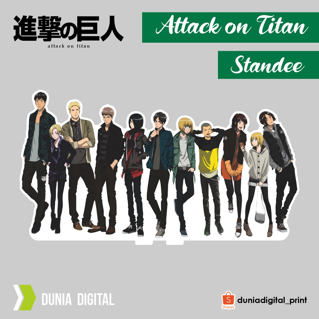 Jual [Pre Order] Standee Akrilik Attack on Titan Action Figure Group ...