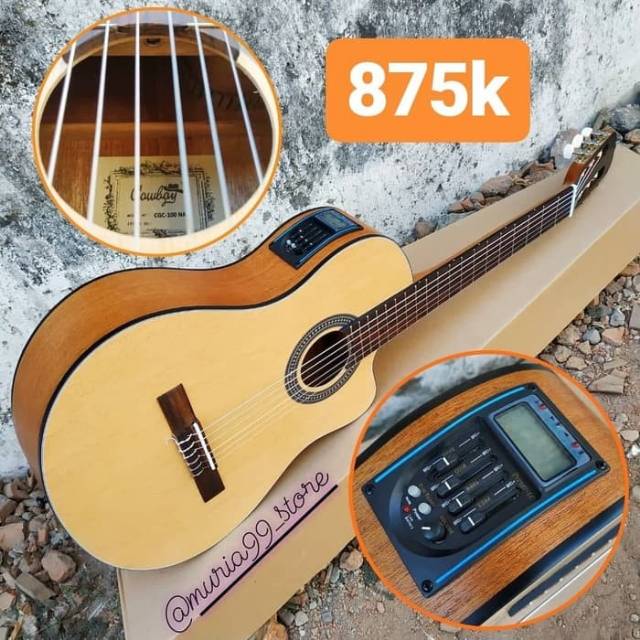 Jual Gitar Klasik Cowboy CGC 100 NA akustik elektrik Prener LC | Shopee Indonesia
