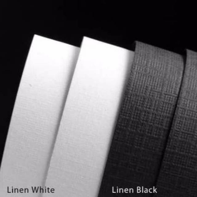 Jual Kertas Linen / Karton Linen Hitam dan Putih (Ukuran Plano 79 x ...