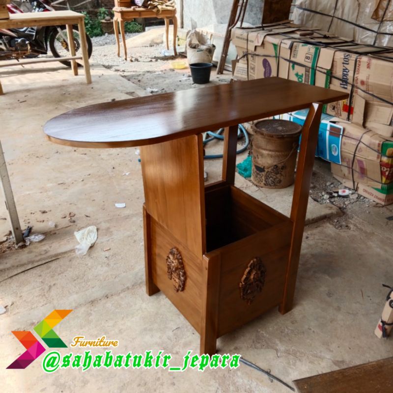 Jual MEJA STRIKA LIPAT || MEJA SETRIKA KAYU JATI, LIPAT JADI KURSI ...