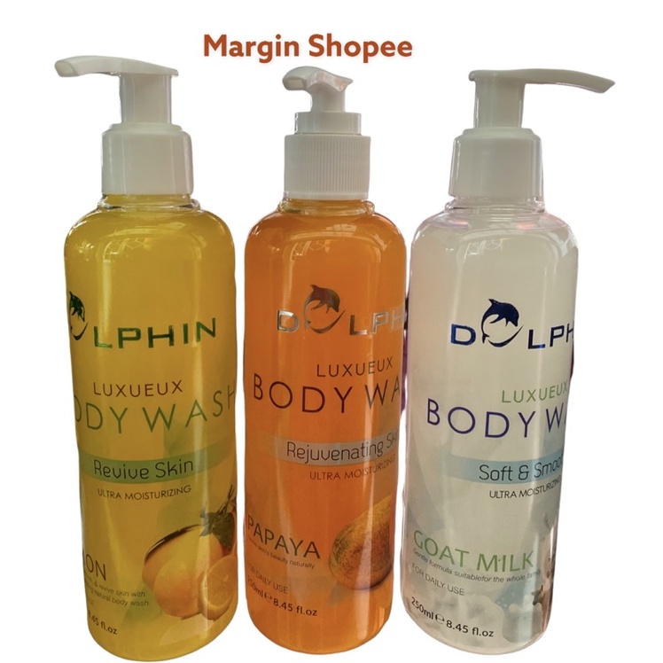 Jual DOLPHIN BODY WASH 250ml papaya (Sabun mandi pemutih) | Shopee ...