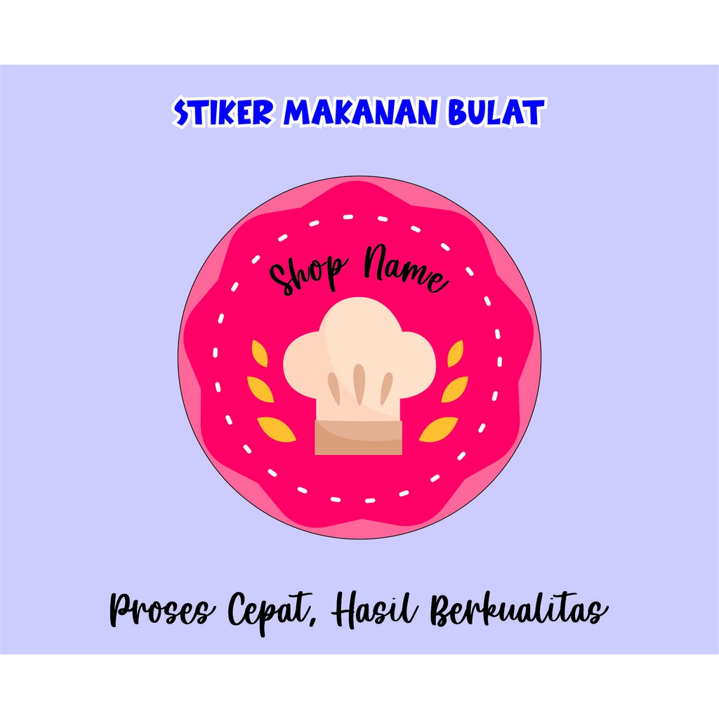 Jual Stiker / Label Makanan Bulat Custom | Shopee Indonesia