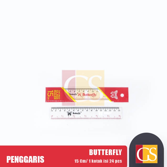 Jual Penggaris Butterfly 15 cm Garisan Plastik Acrylic | Shopee Indonesia