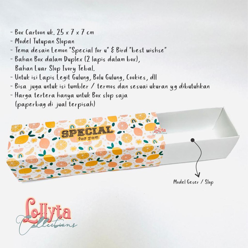 Jual Box slop Lapgit Roll / bolgul / Souvenir uk. box 25 x 7 x 7 cm ...