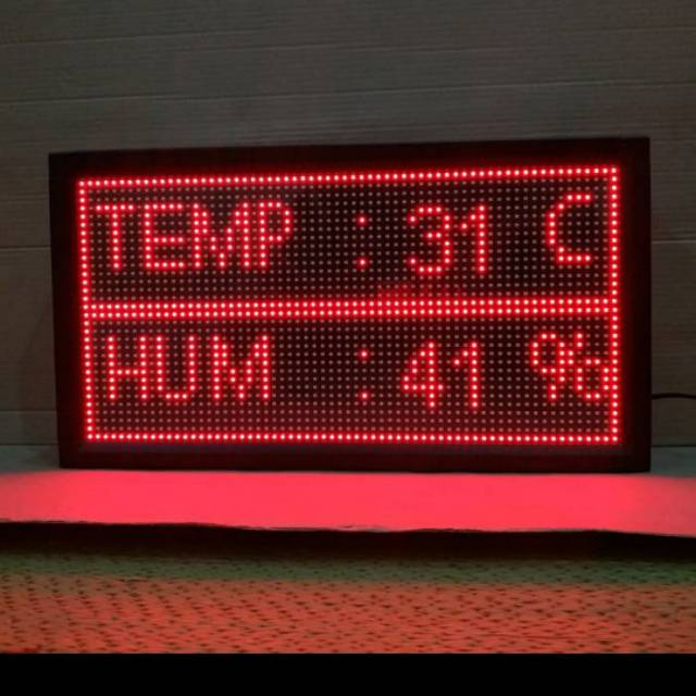 Jual Led Display suhu / temperatur dan kelembaban / humidity + Jam ...
