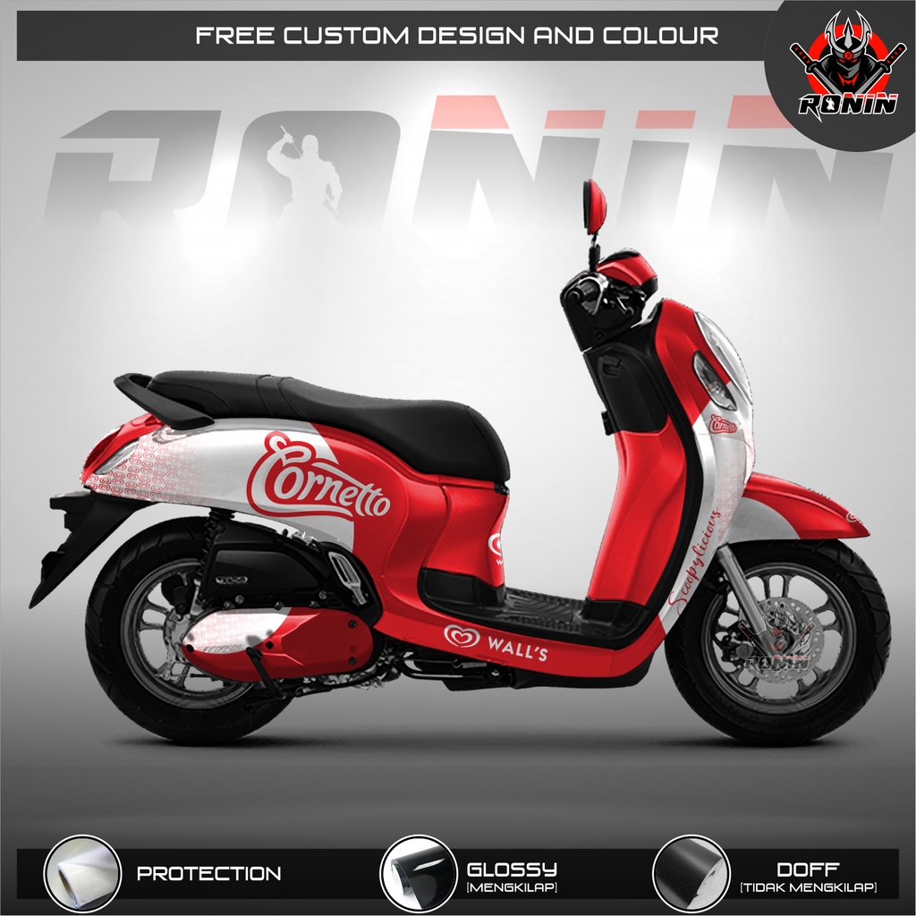 Jual Sticker Decal All New Scoopy, Scoopy 2021 Full Body Full Blok ...