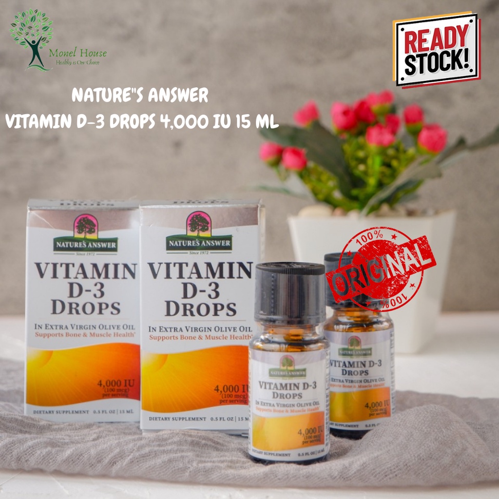 Jual [READY STOCK] NATURE'S ANSWER VITAMIN D3 DROPS 4000 IU (15 ML ...