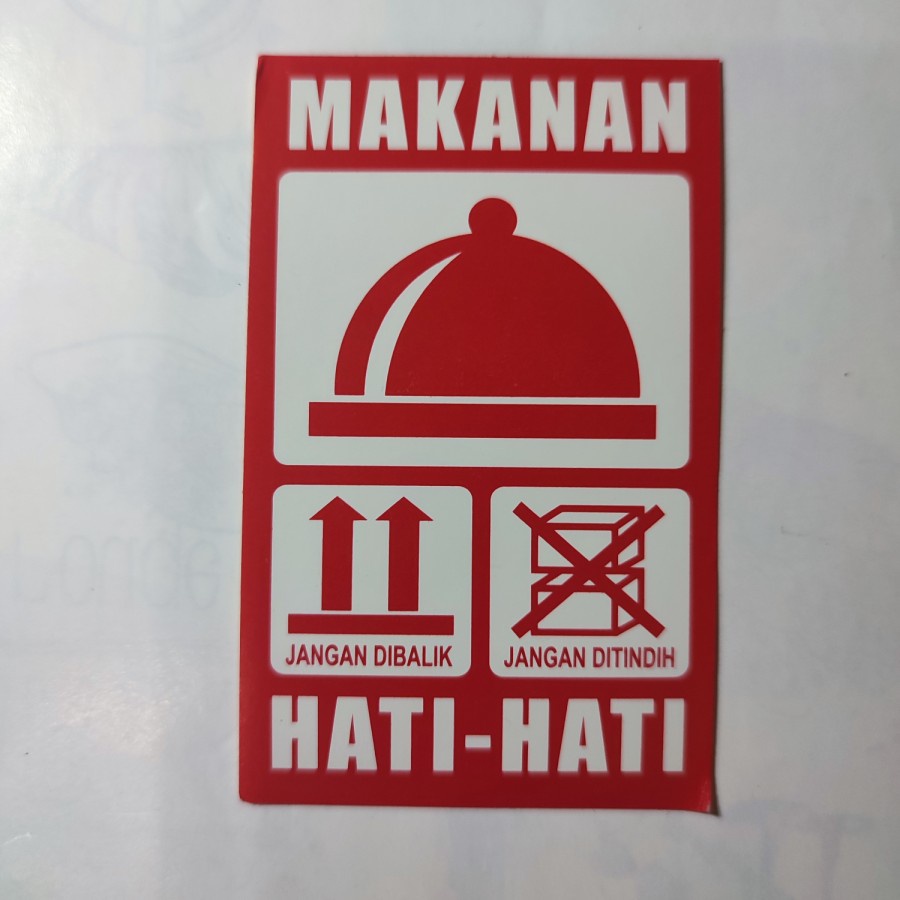 Jual Stiker Fragile Makanan merah | Shopee Indonesia