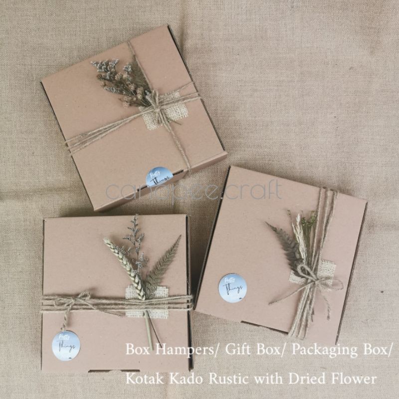 Jual PAKET KOTAK KADO DIY BOX HAMPERS AESTHETIC GIFT BOX WITH DRIED ...