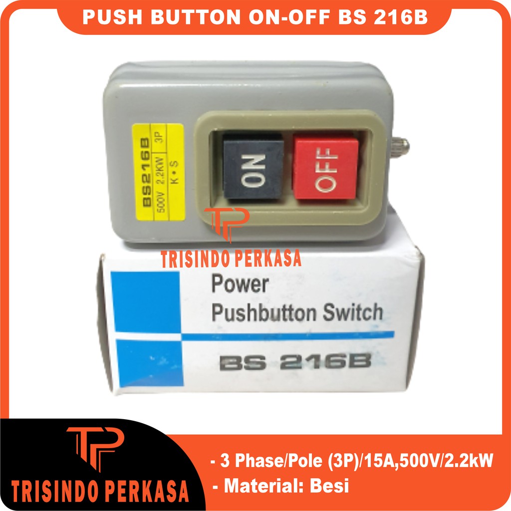 Jual Push Button On-Off BS 216 B (15A) | Shopee Indonesia