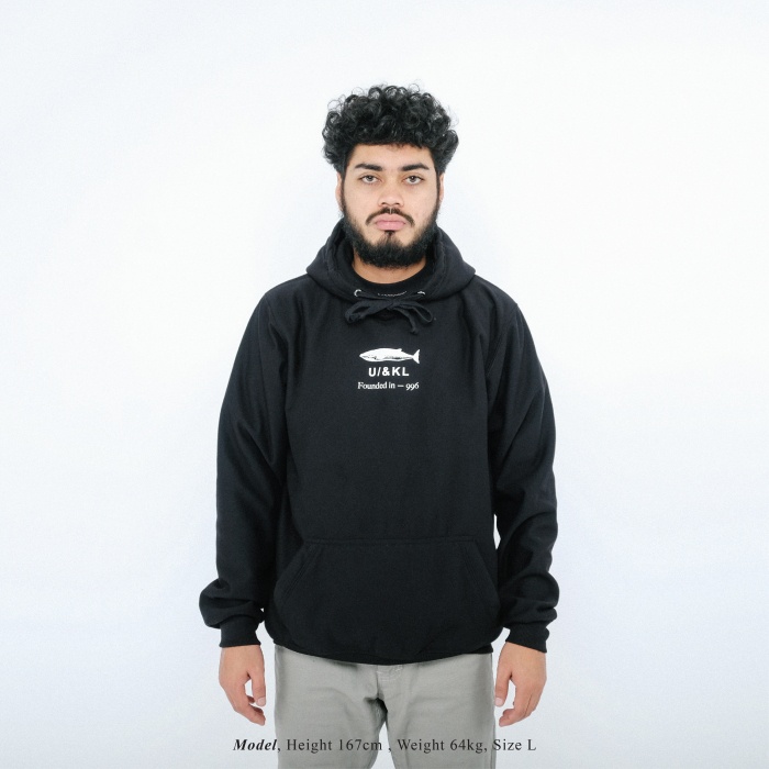 Jual UNKL347 Jacket Hoodie Hitam Model Simpel Bahan Fleece KZTZ ...