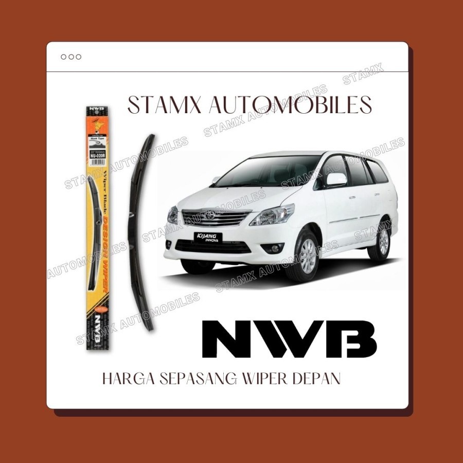 Jual Wiper depan Innova 2004-2015 uk. 24 & 16 ORIGINAL ASLI ORI merk NWB Frameless Design Japan ...