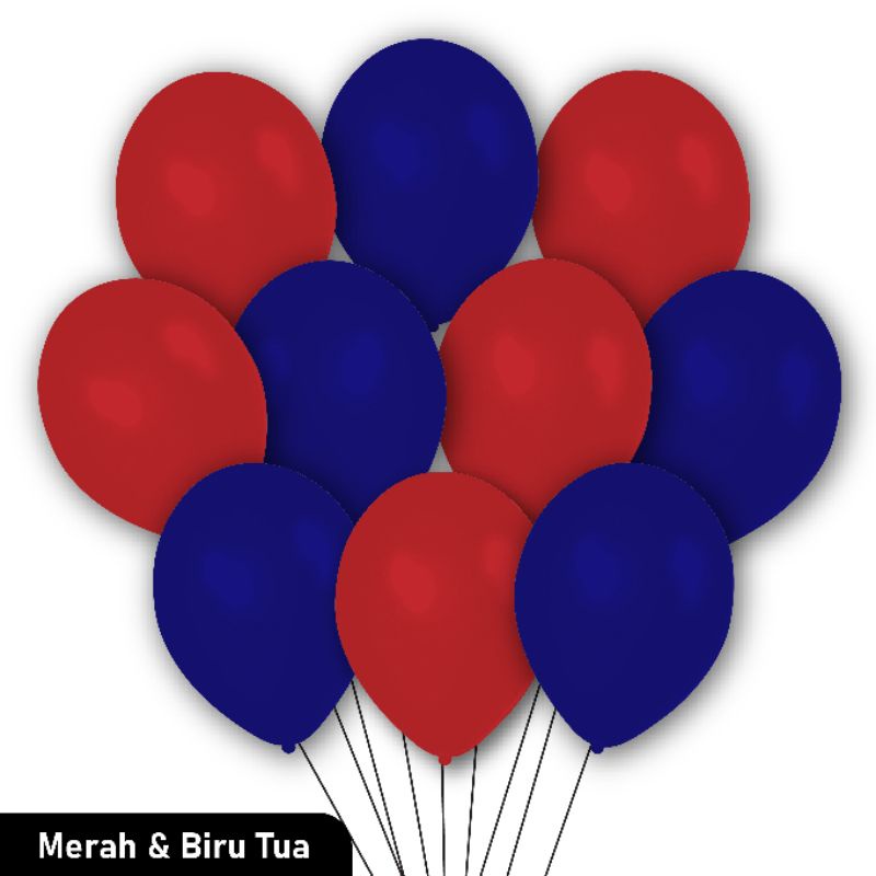 Jual PAKET BALON LATEX ISI 10 POLOS MIX WARNA BALON KARET | Shopee ...