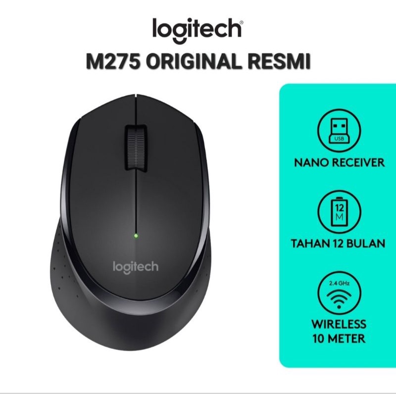 Jual LOGITECH MOUSE WIRELESS M275 [GARANSI RESMI] | Shopee Indonesia