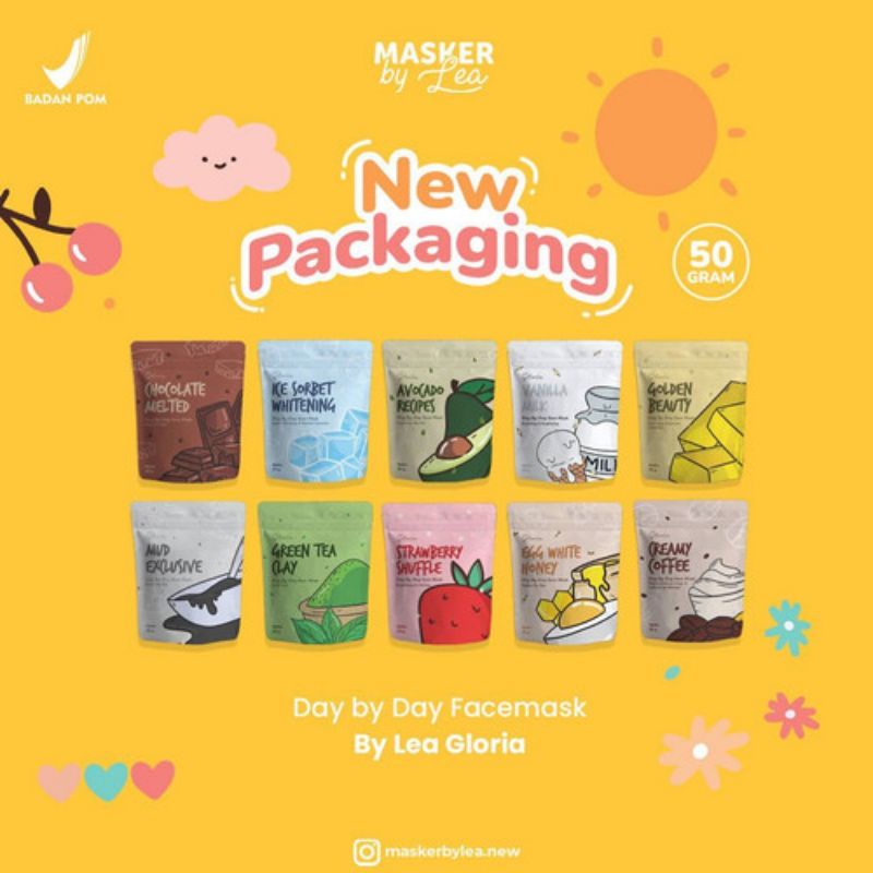 Jual LEA GLORIA MASK 50gr [BPOM] KEMASAN BARU | Shopee Indonesia