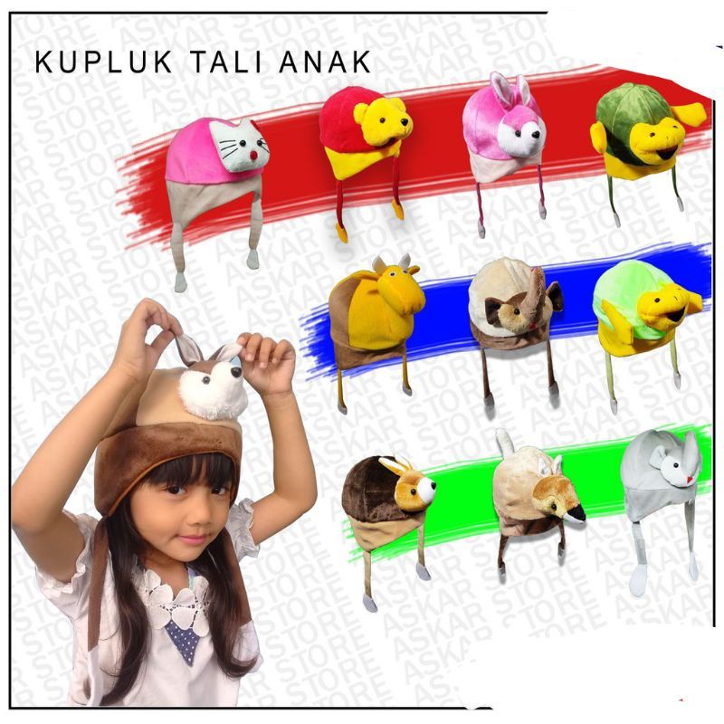 Jual TOPI ANAK KARAKTER BINATANG - TOPI BAYI BONEKA HEWAN KARTUN - TOPI ...