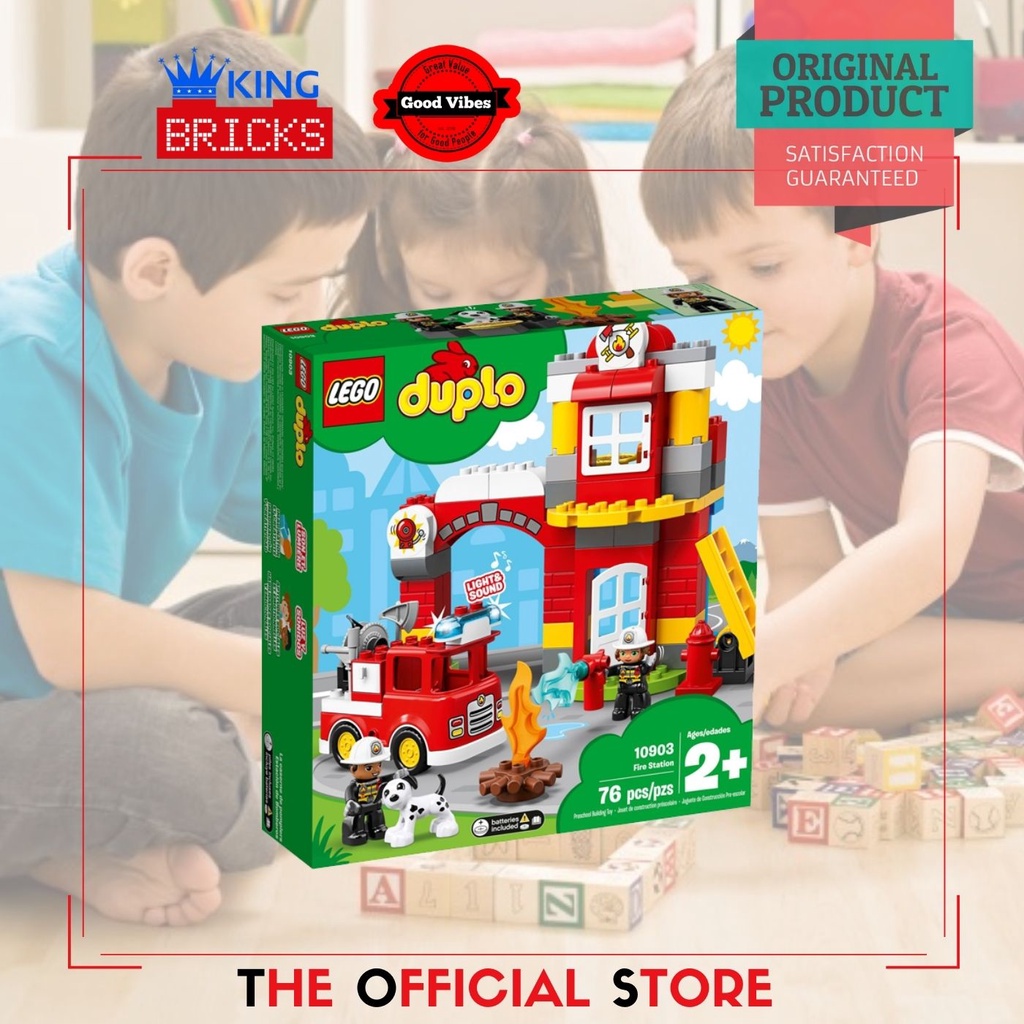 Jual LEGO Original DUPLO 10903 Fire Station - Mainan Anak Edukasi Lego ...