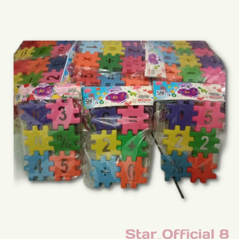 Jual Pazzel Mainan Edukasi Huruf Dan Angka isi 100 harga Grosir ...