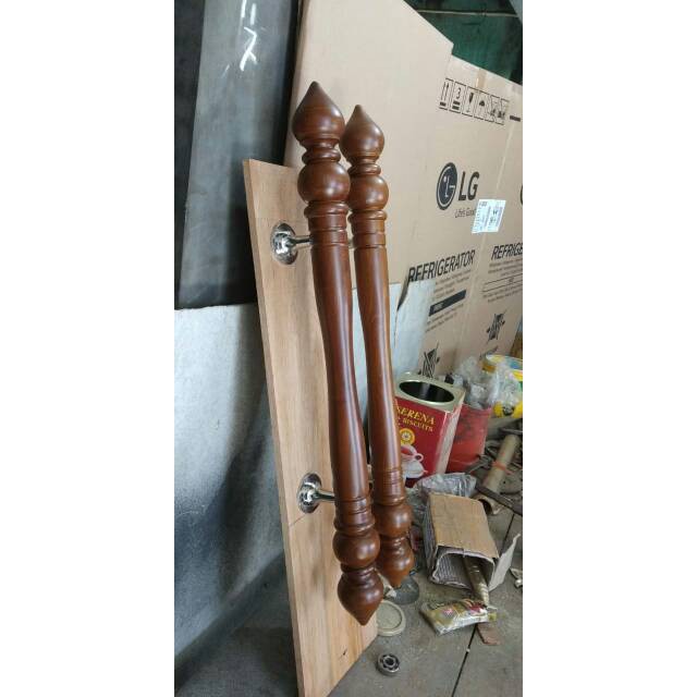 Jual NEW!! Handle pintu rumah kayu jati antik | Shopee Indonesia