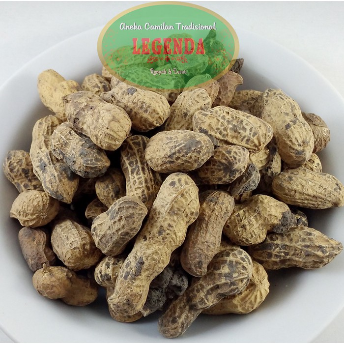 Jual Kacang Kulit Goreng Sangan Gosong 500 Gr Gram Sangrai Pasir Tanpa ...