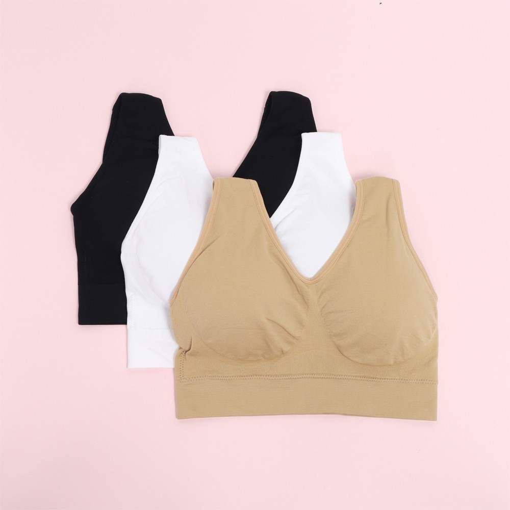 Jual Genie Bra Wanita Tanpa Kawat (isi 3 Pcs) | BH Sport, Push up, Busa ...