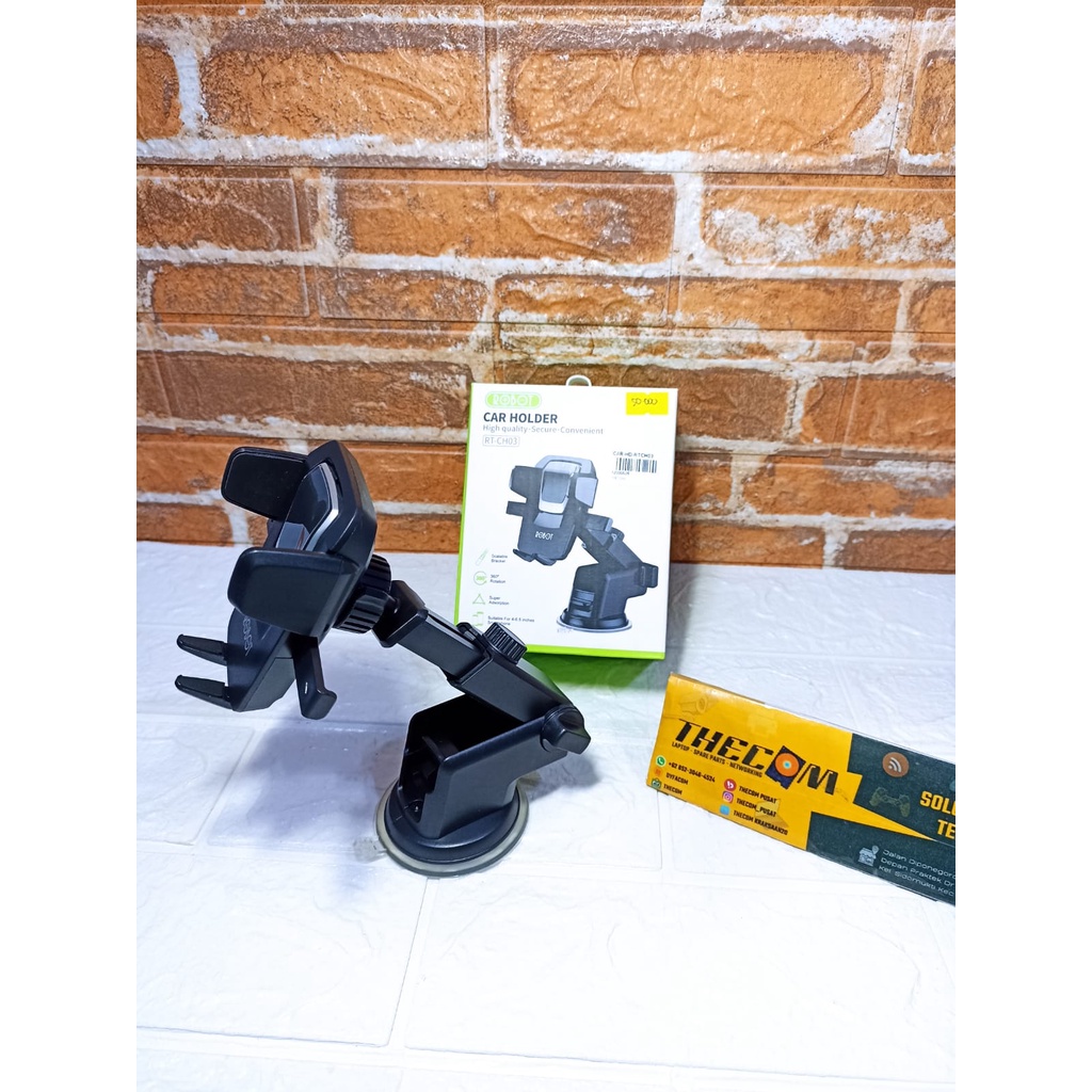Jual Car Holder Robot RT-CH03 360 Rotatable Car Stent Black | Shopee ...