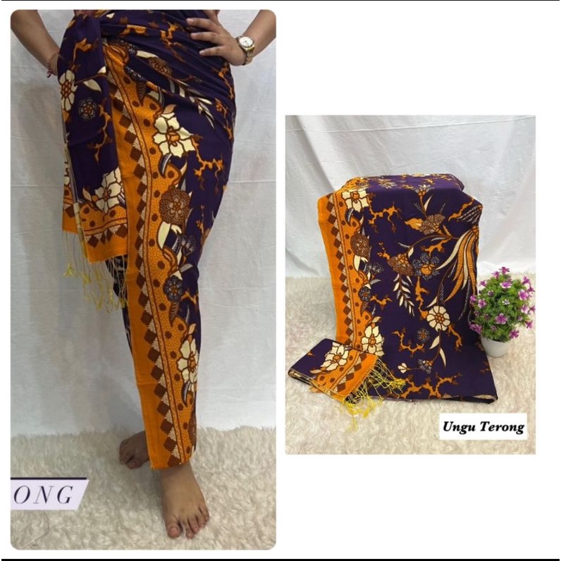 Jual Kamen Sutra Paris Batik Padi + Selendang Oncer | Shopee Indonesia