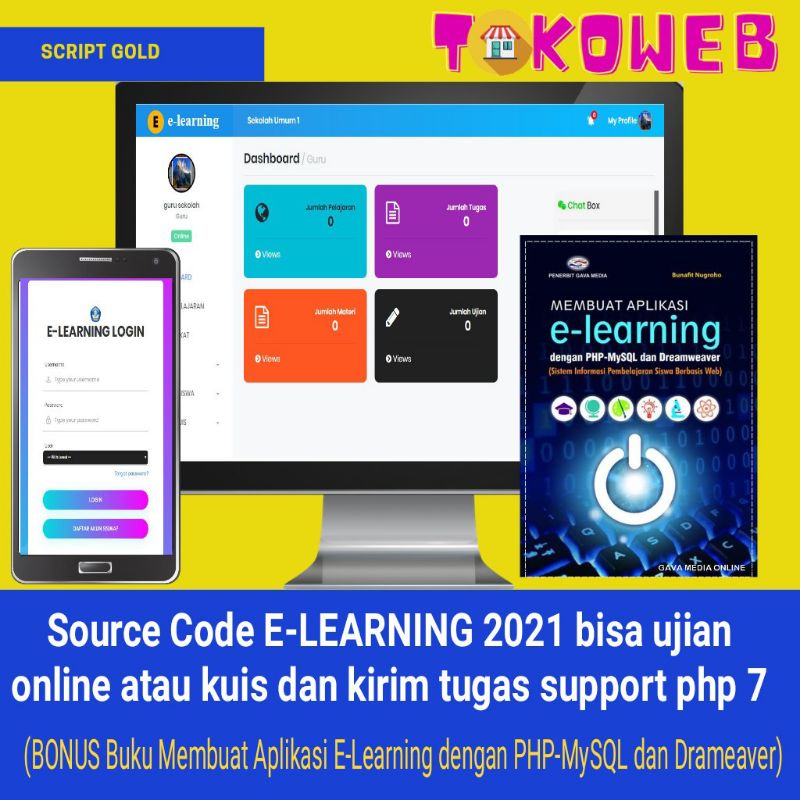 Jual Source Code E-LEARNING 2021 bisa ujian online +BONUS Buku Membuat ... Jual Source Code E-LEARNING 2021 bisa ujian online +BONUS Buku Membuat ...