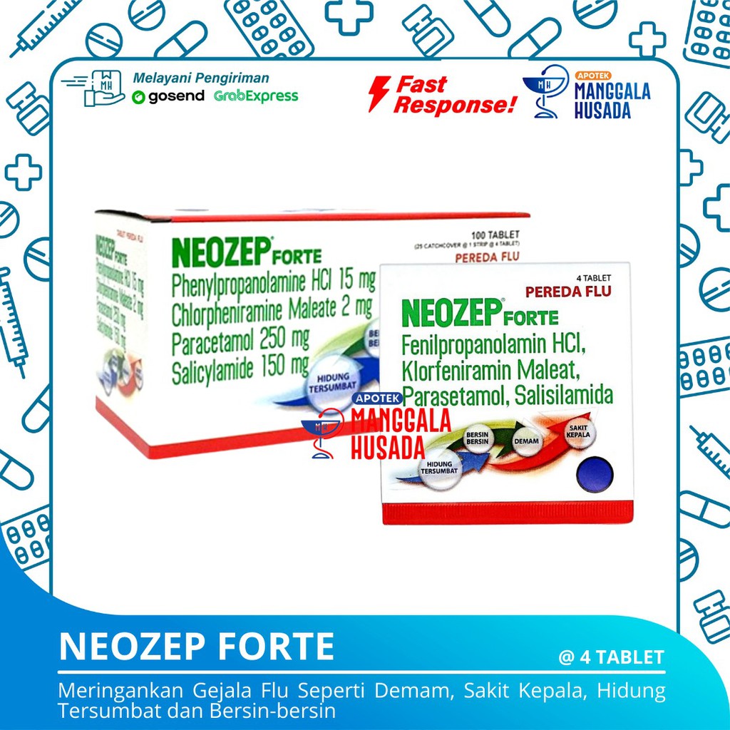 Jual NEOZEP FORTE PERSTRIP @ 4 TABLET | Shopee Indonesia