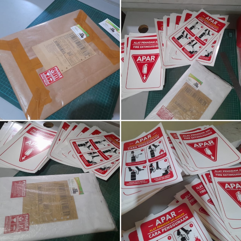 Jual SIGN LABEL STICKER APAR K3 A4/A3 Rambu Safety/Papan Tanda INDOOR ...