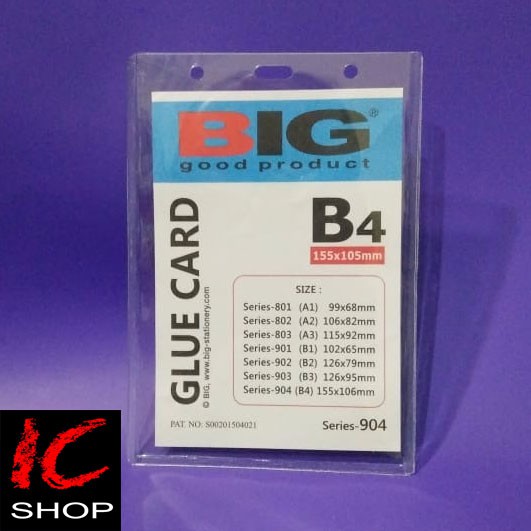 Jual 1 Pak (20 lembar) ID Card Mika B4 ( Glue Card / Name Tag / Plastik Tempat ID Card ...