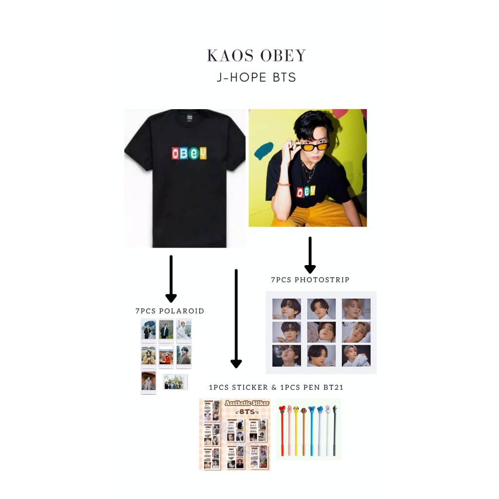 Jual Kaos OBEY (J-Hope BTS) | Shopee Indonesia