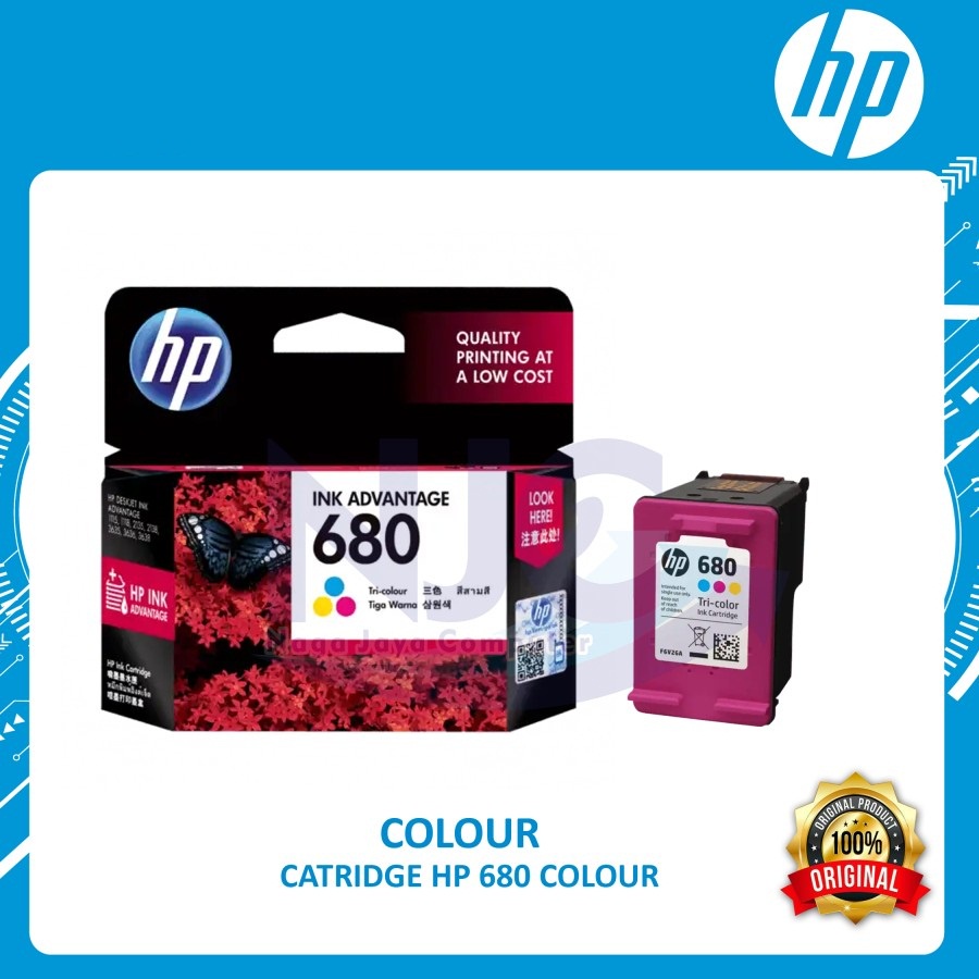 Jual Cartridge Tinta HP680 HP 680 Color ORIGINAL Catridge HP 1115 2135 ...