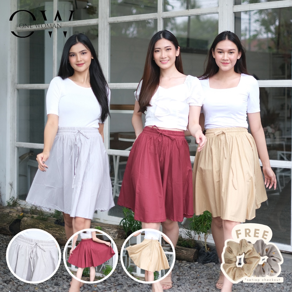 Jual Rok Basic Premium Pendek Selutut ( Short Skirt ) | Shopee Indonesia