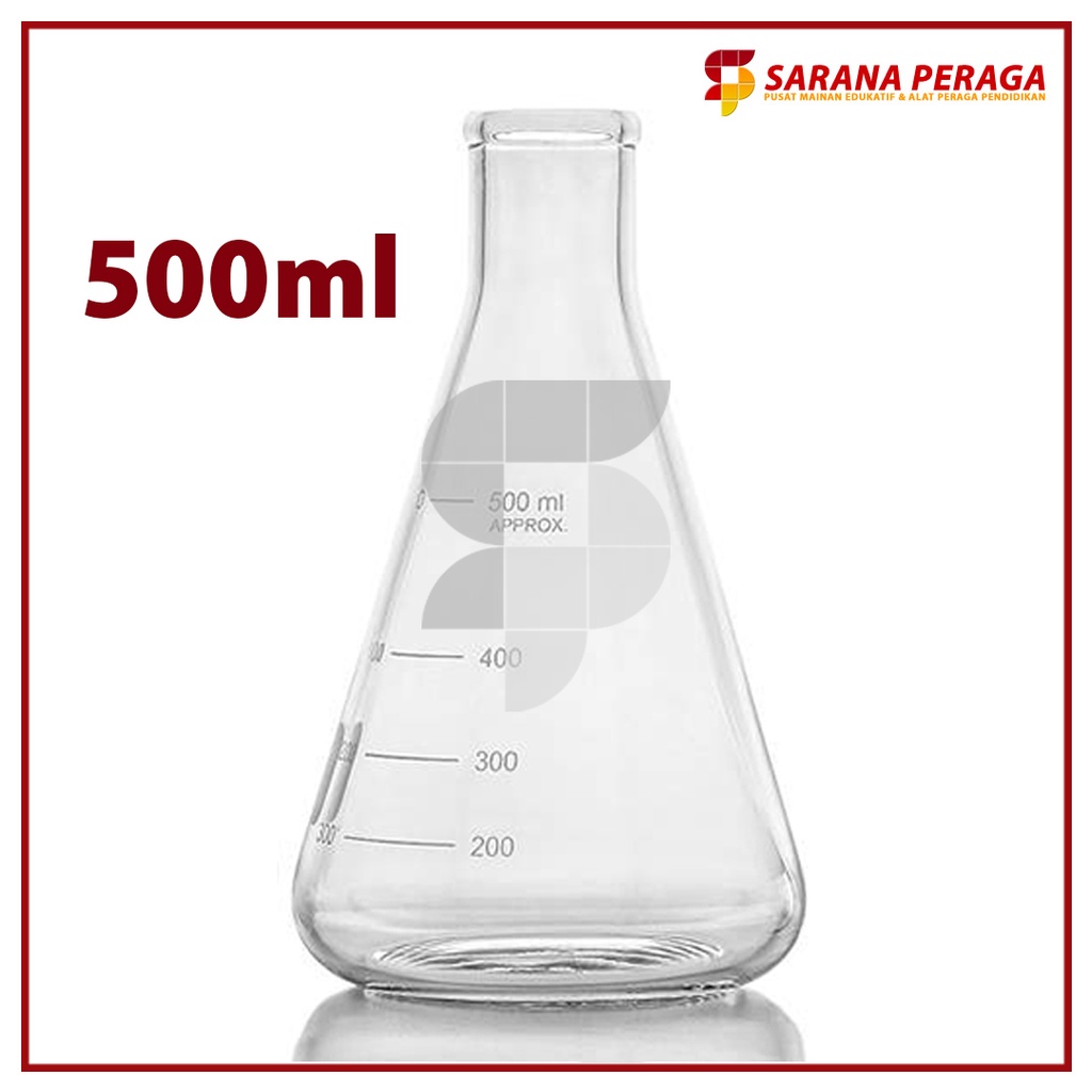 Jual SaranaPeraga - Erlenmeyer 500 ML - Alat Peraga Laboratorium Kimia ...